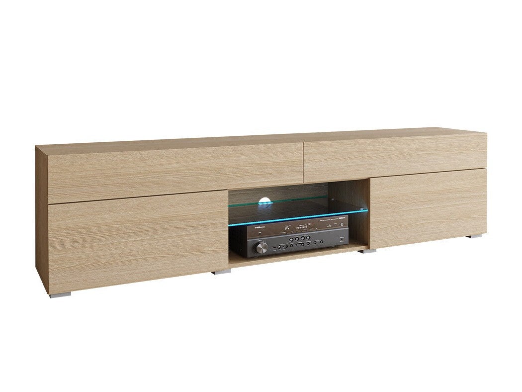 Meuble TV Sarasota 134, Chêne, Le nombre de portes: 2.00, Nombre de ...