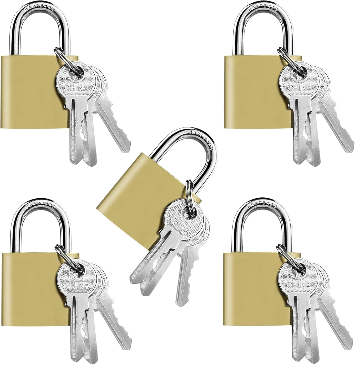 Paquete de 5 candados con llave de 32 mm, candados de seguridad ...