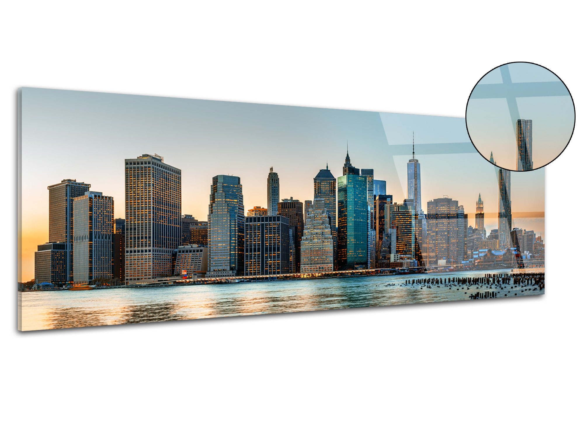 Tableau plexiglas panoramique New York City skyline | Leroy Merlin