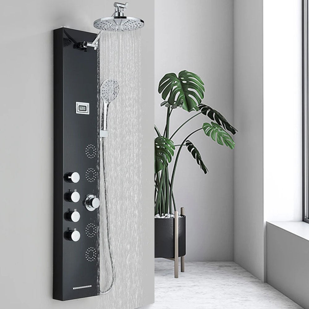 Ensemble de panneau de douche à effet pluie,système de pommeau de ...