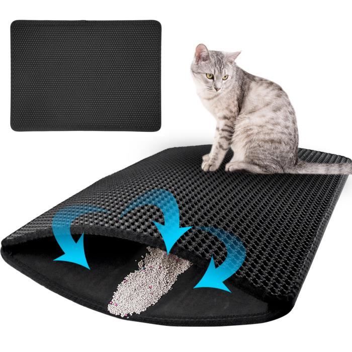 Tapis Litière Chat - 60 x 45 cm - Imperméable - Design Alvéolé ...