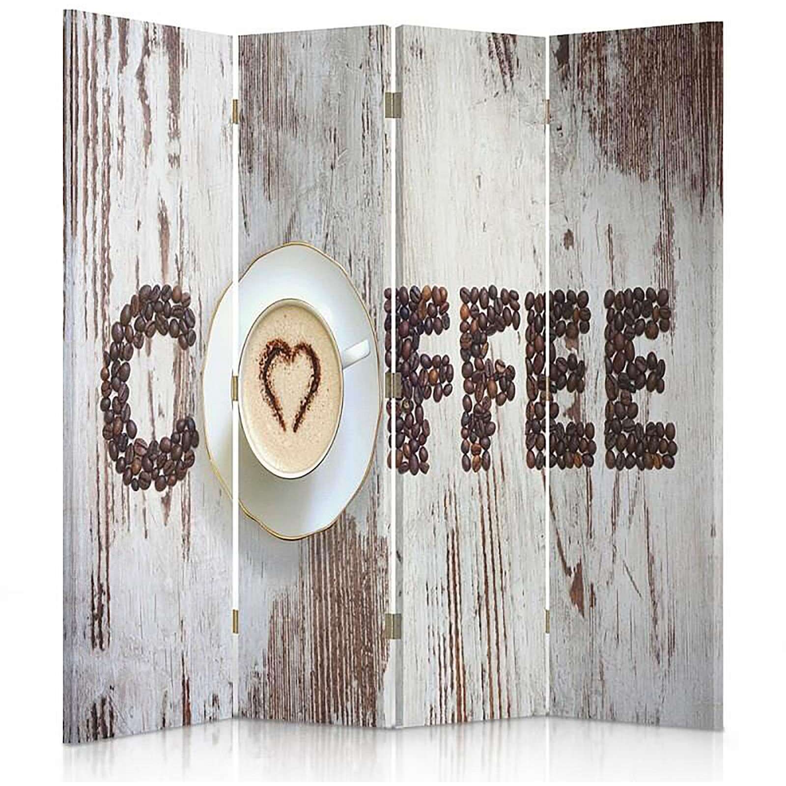 Paravent Café Décoratif avec Grains et Inscription Design - 145 x 180 cm - 2 faces R° V° | Leroy ...