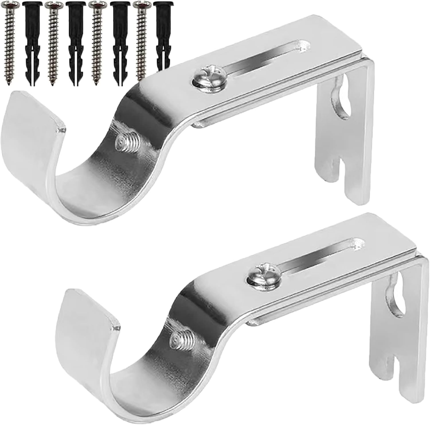 Lot de 2 supports muraux de qualité supérieure pour tringles à rideaux ...