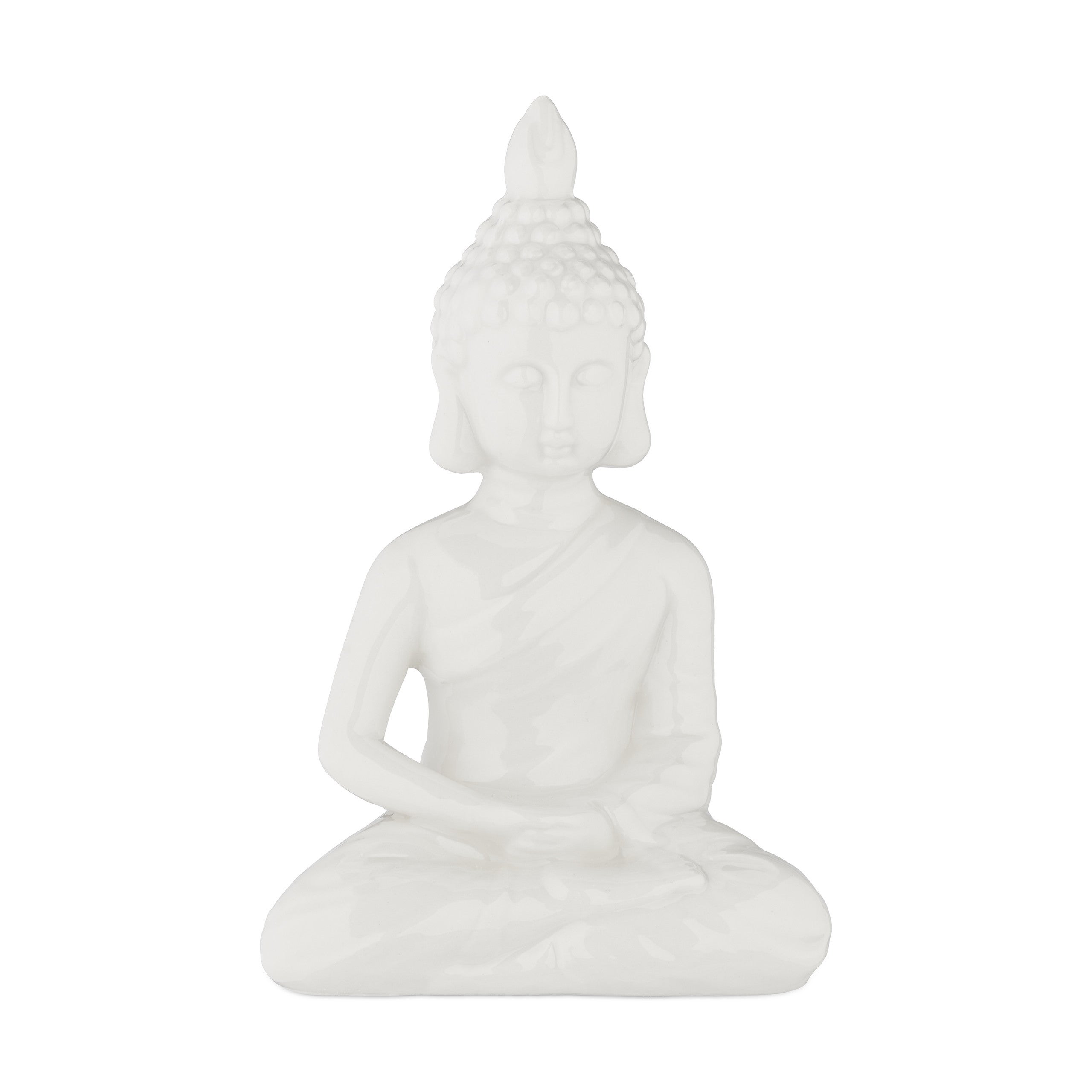 Relaxdays Statue bouddha assis, 17 cm de haut, résistante aux ...
