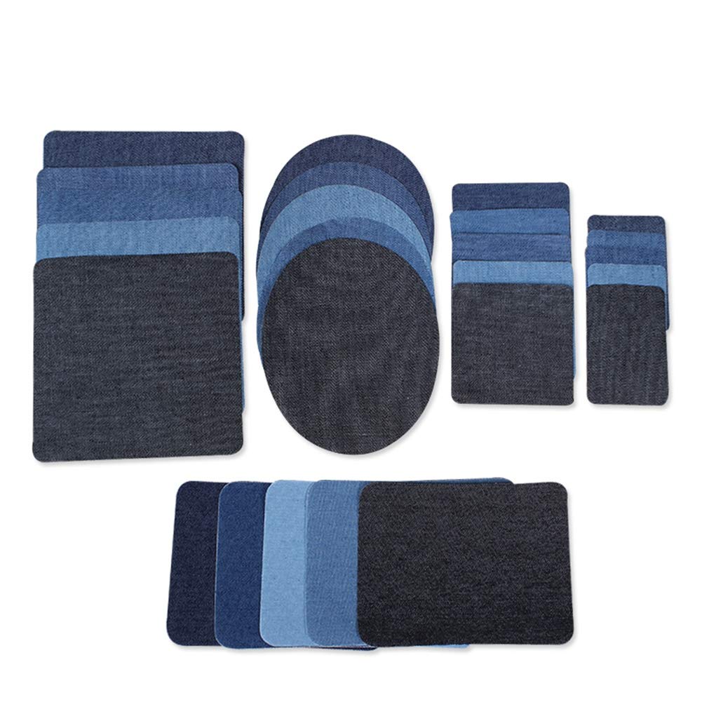 25 St Denim Tyglappar Sy Dekoration Patch Reparera Med Varmt LIM ...
