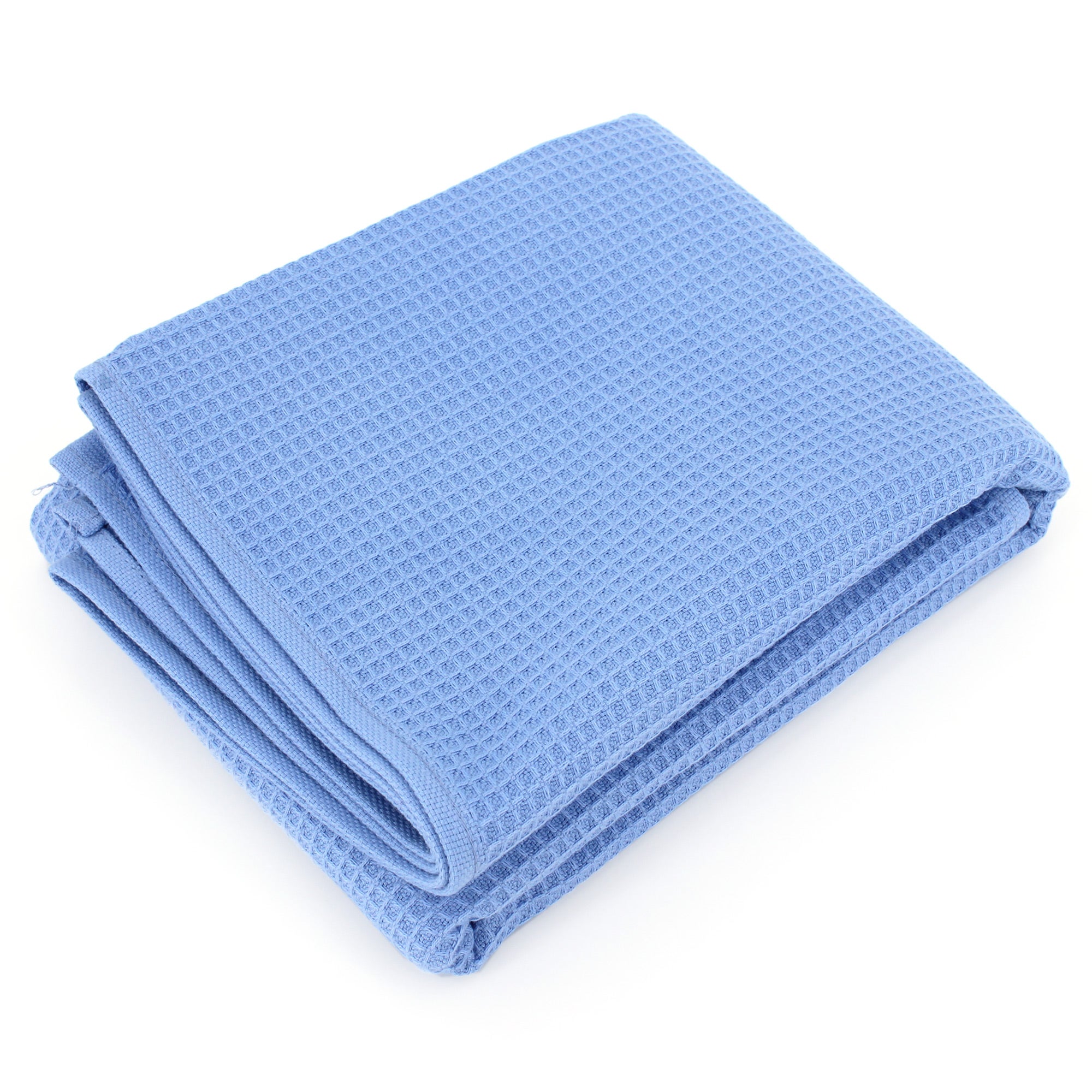 Drap de douche 70x140 cm nid d'abeille PURE WAFFLE 300 g/m² bleu mer ...