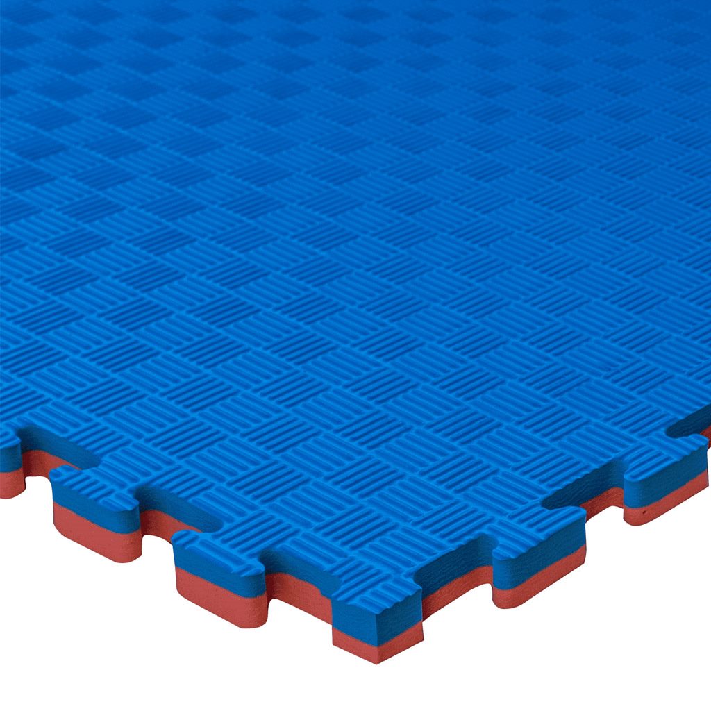 Puzzle Tatami 2cm 100x100cm – Surface 5 lignes Rouge/Bleu | Leroy Merlin