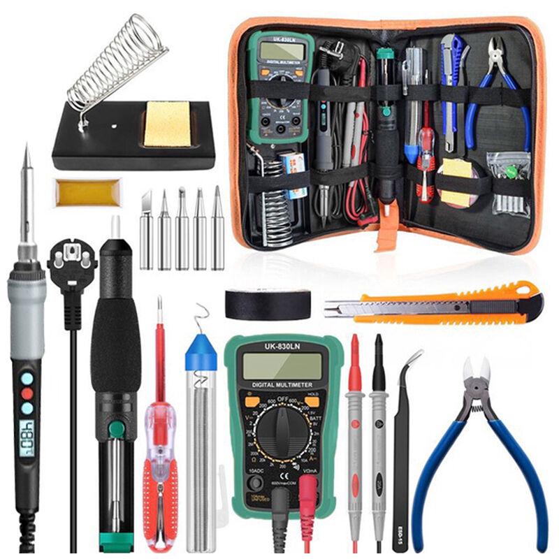 Kit Fer a Souder electrique a Affichage Numerique 90W Ensemble de 18 ...