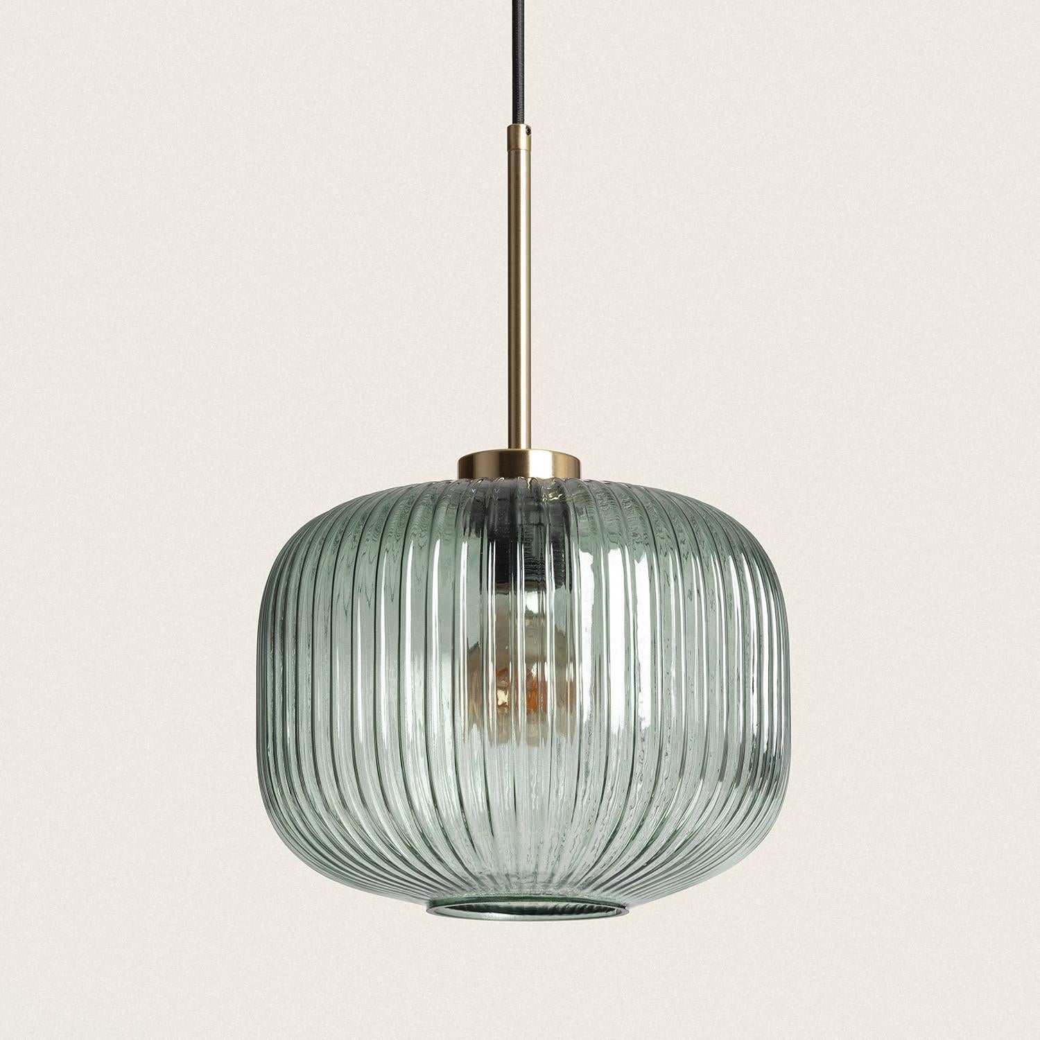 Ledkia Lámpara Colgante Cristal Edwin Verde Verre,Fer | Leroy Merlin