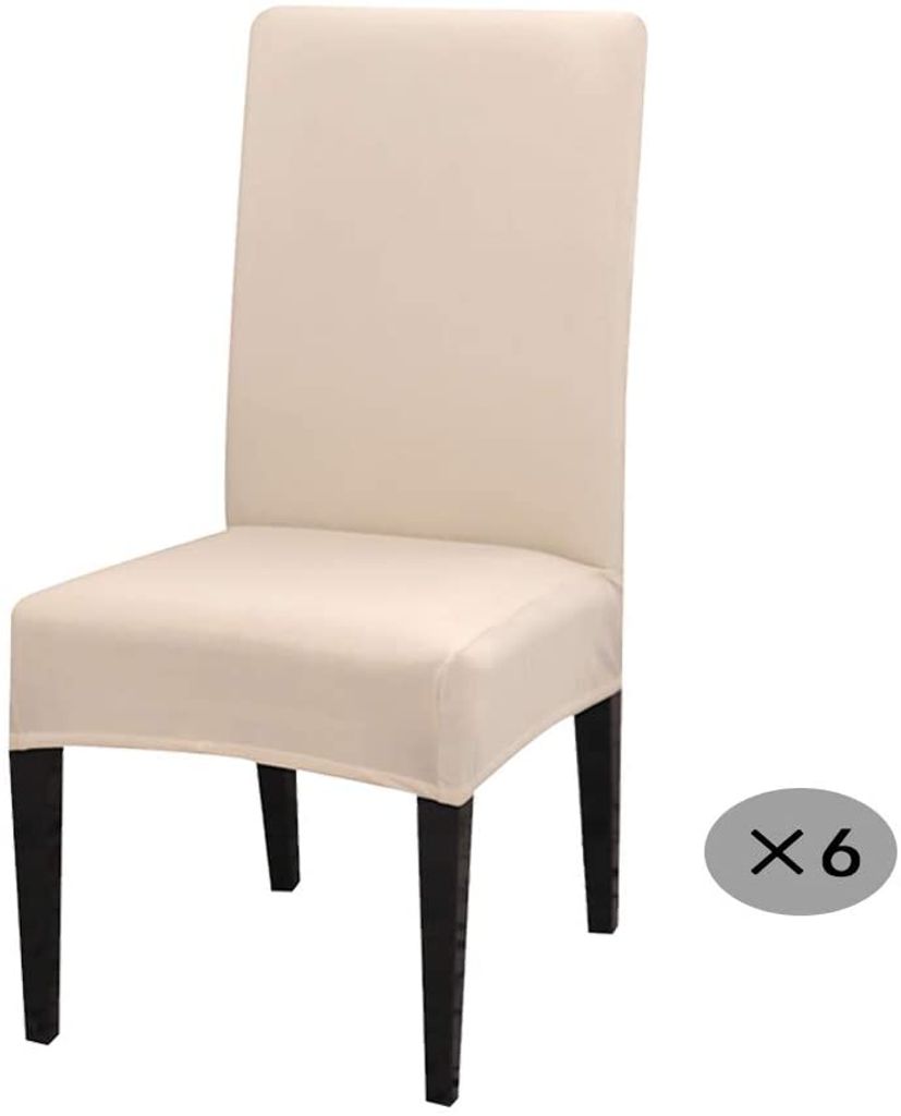 Housse de chaise élastique moderne 6 pièces - Housse de protection ...