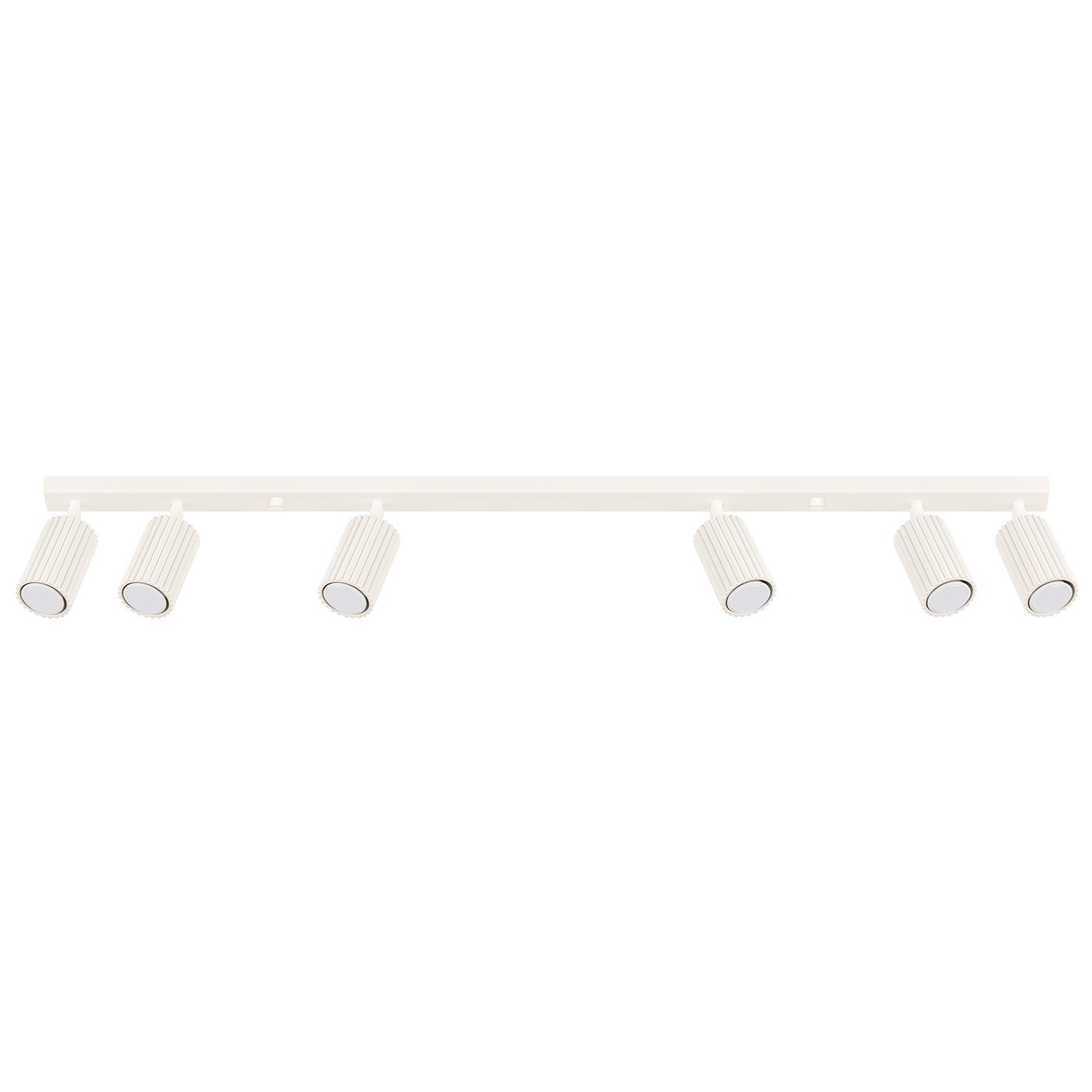 Plafonnier barre beige 117 cm 6 spots orientables GU10 | Leroy Merlin