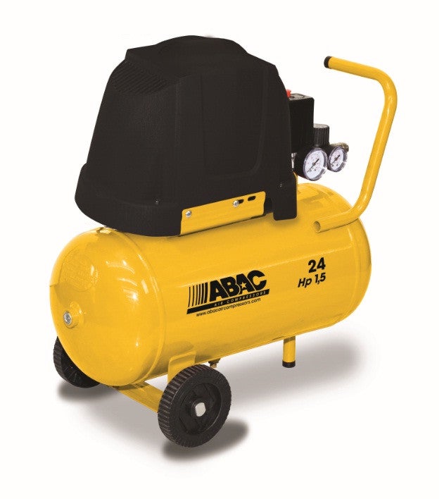 Abac - Compresseur à piston non lubrifié 24L 8 bar 1,5CV 10,8 m3/h ...