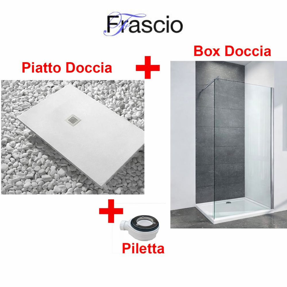 Piatto Doccia 75x110 cm Vulcano Line Colore Bianco + Box Doccia 70cm ...