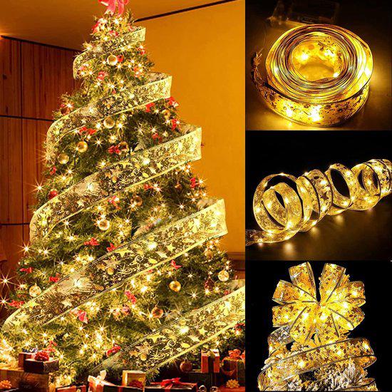 Cinta de luces LED para decoraciones navideñas (2 x 16 pies), 100 ...
