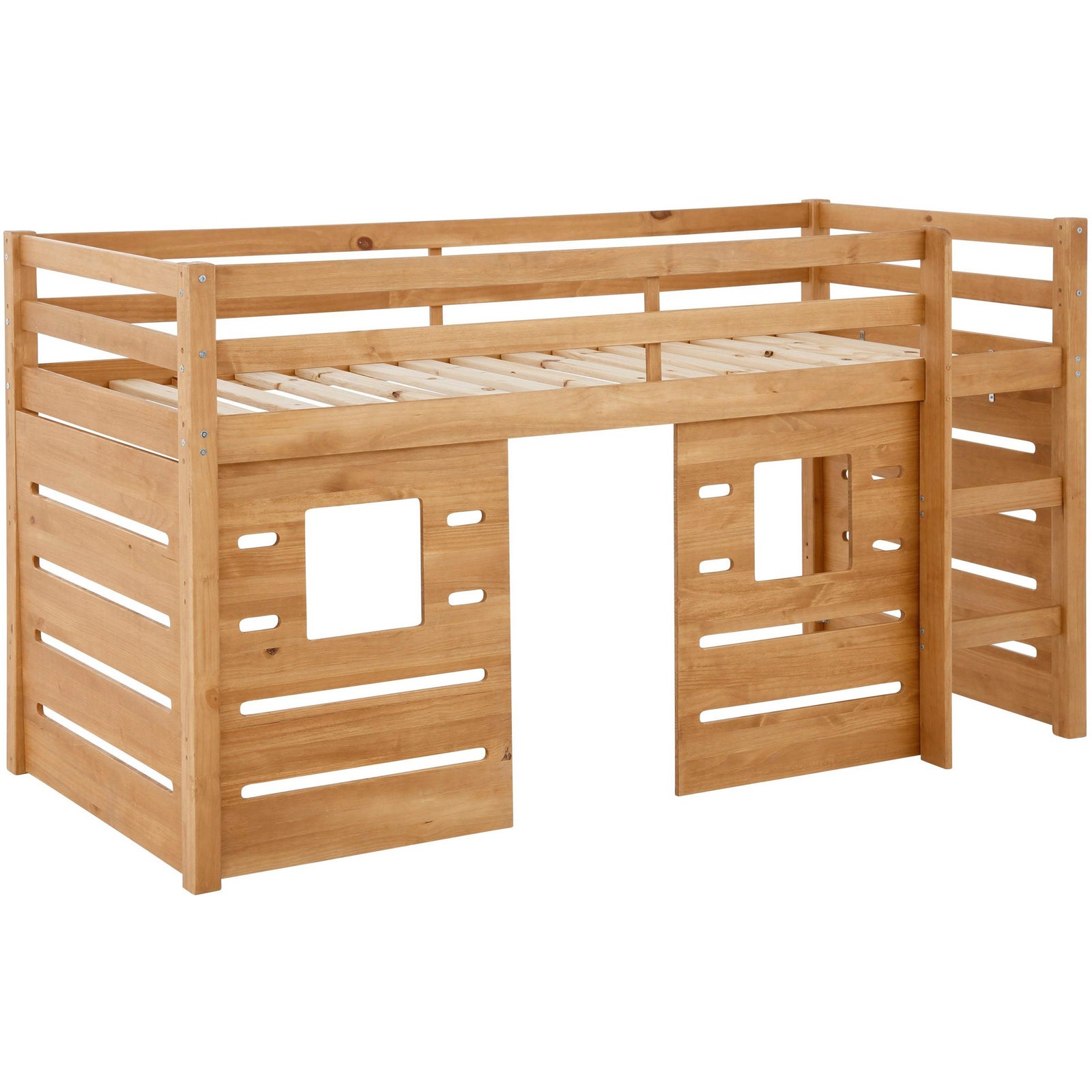 Lit cabane surélevé enfant en pin 90x200 | Leroy Merlin