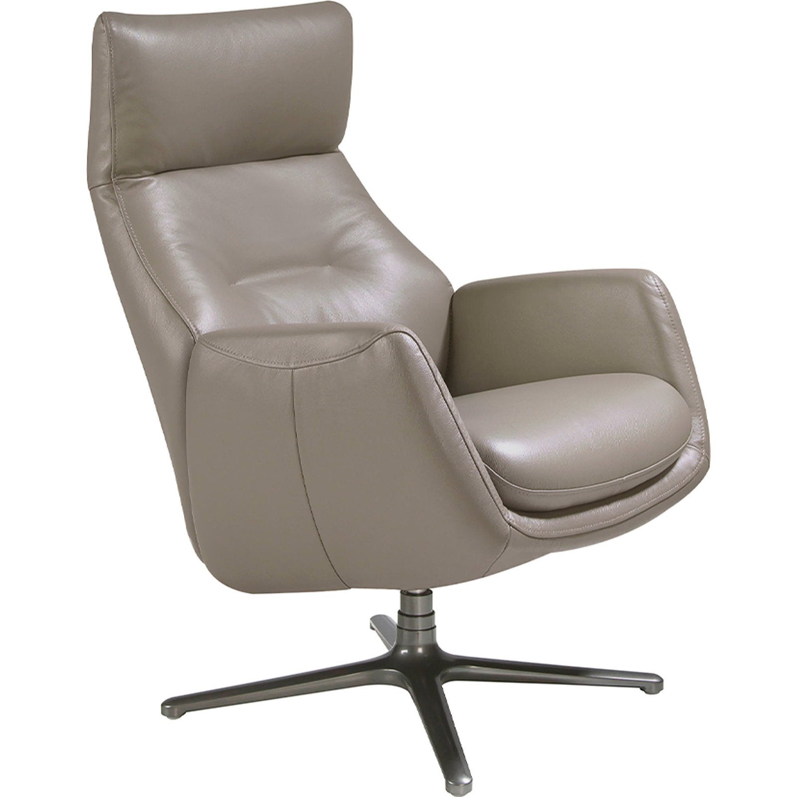 Fauteuil pivotant cuir anthracite Angel Cerda 69 x 86 x 109 cm Gris ...