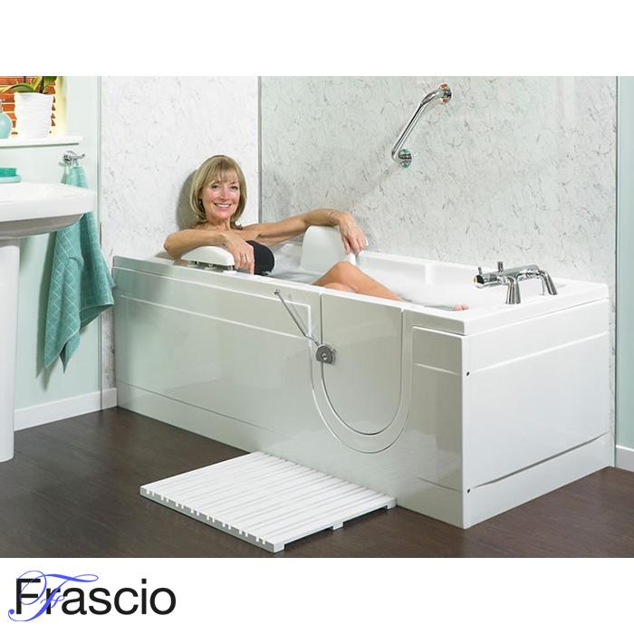 Bañera con puerta y asiento Modelo 17 Medidas 170x70 cm Versión izquierda completa con ...