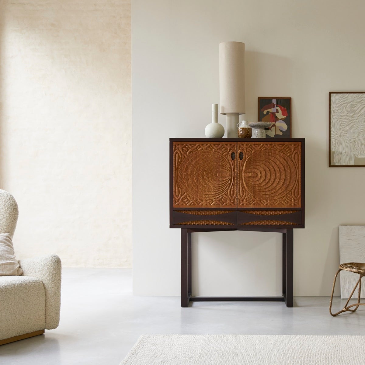 Tikamoon Buffet en bois d'acajou massif 120 Frida | Leroy Merlin