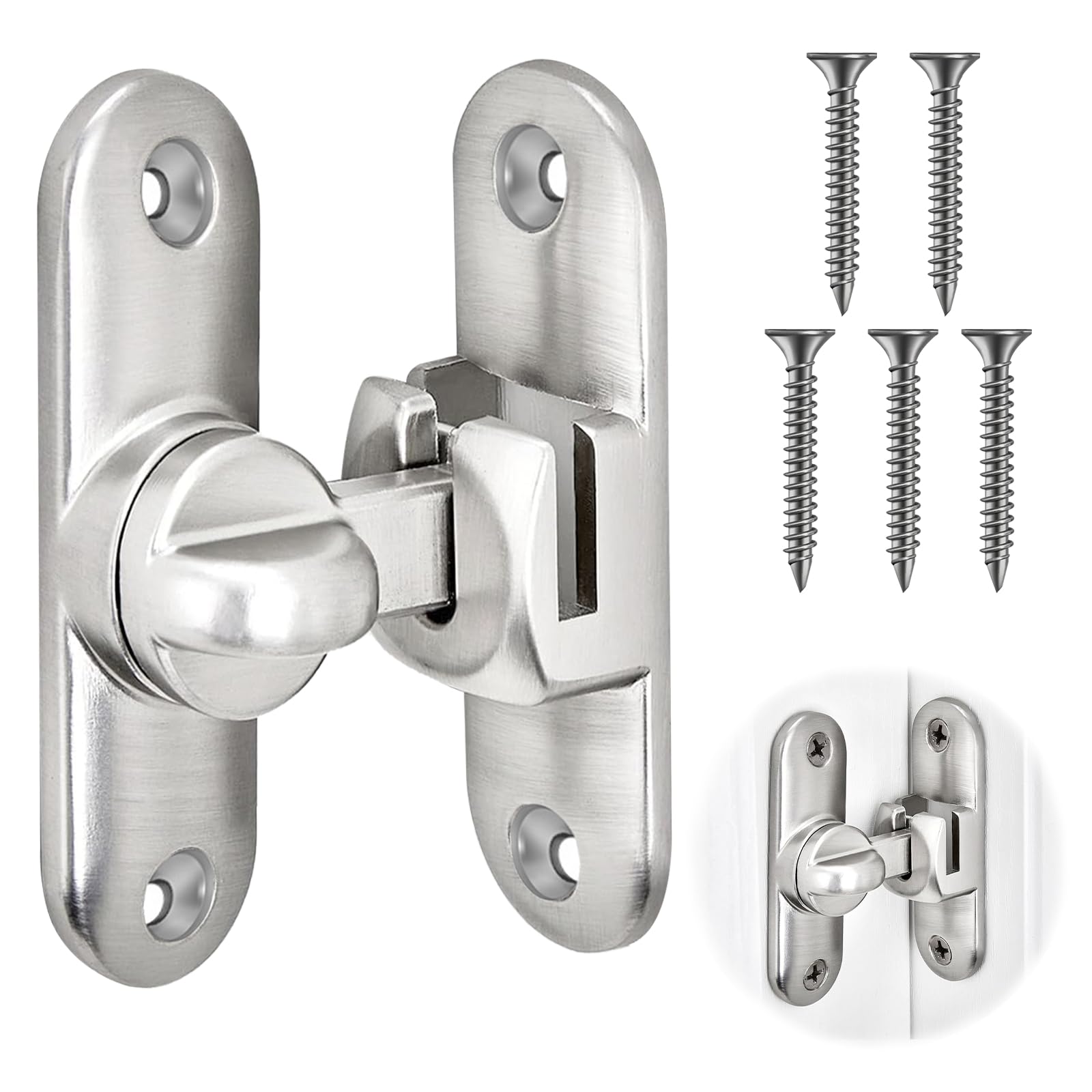 Verrou de Porte Coulissante, 90/180 Degrés Porte Coulissante Loquet ...
