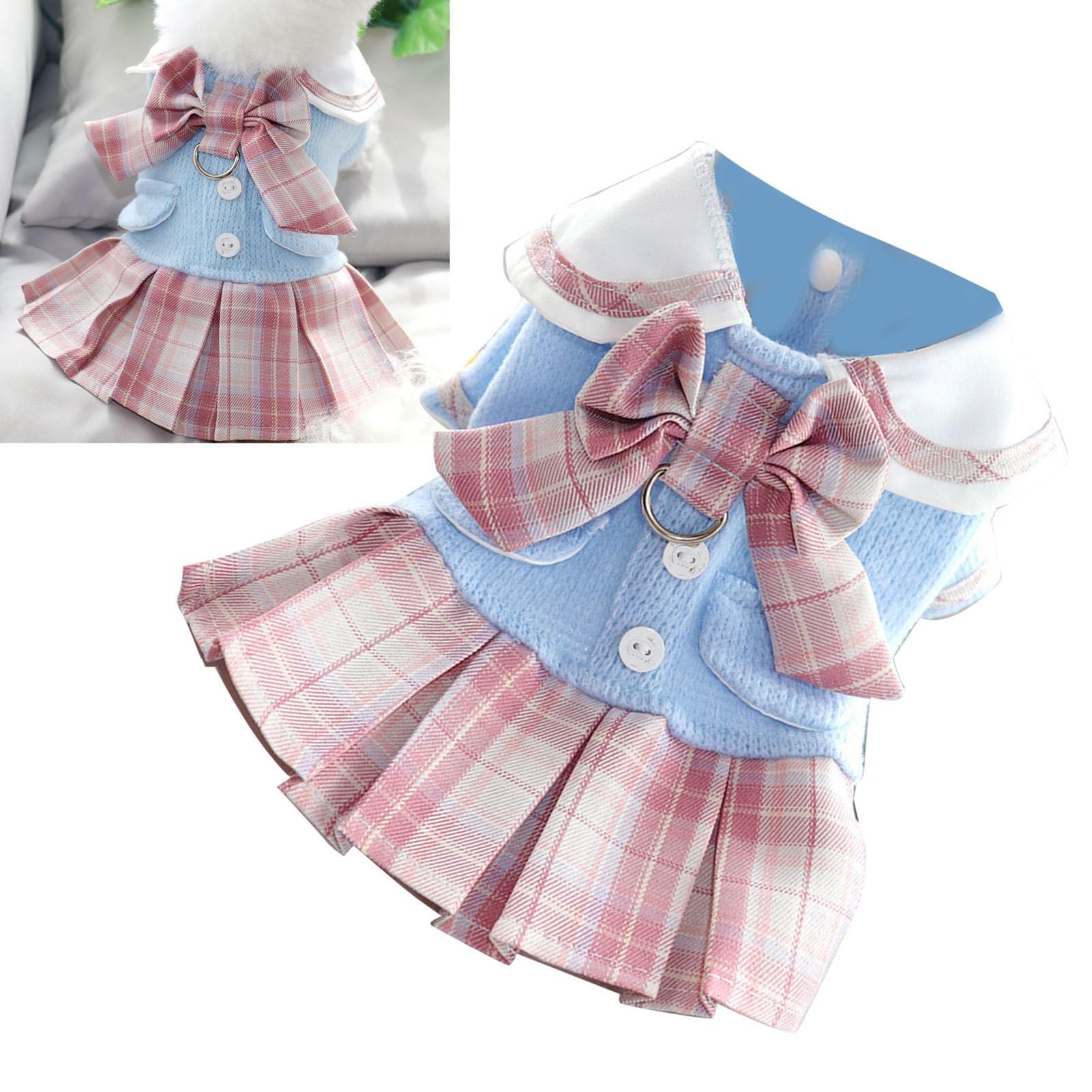 Vestido para perros a cuadros JK, falda para cachorros, disfraces de ...