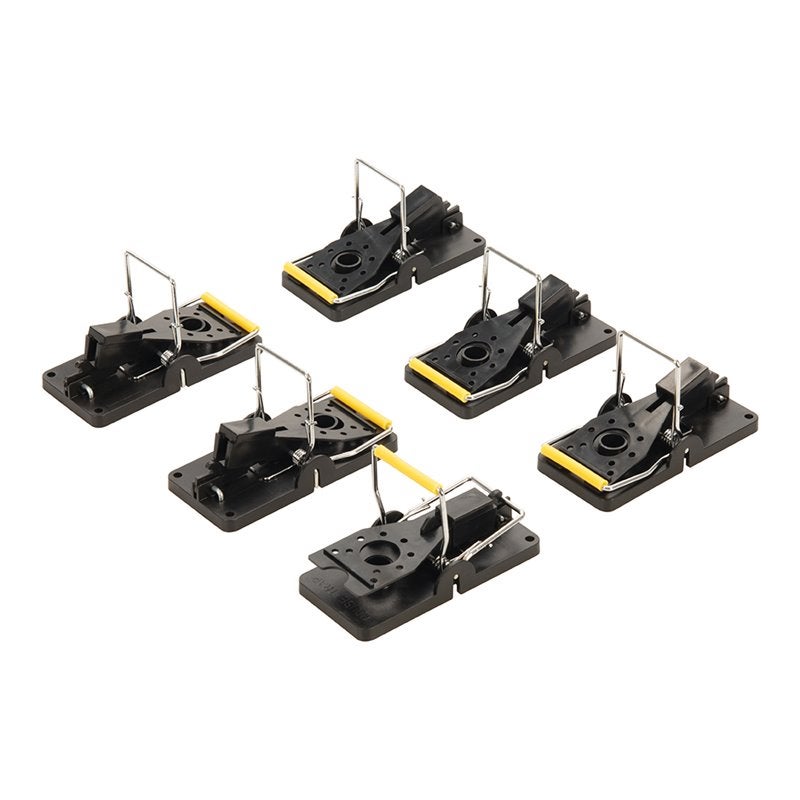 Juego de 6 ratoneras higiénicas de plástico y acero inoxidable fixman ...