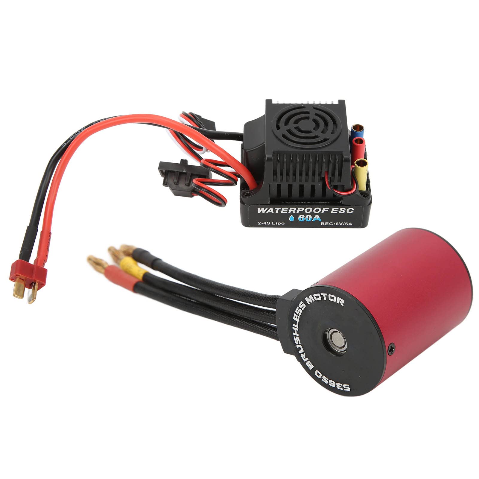 Motor sin escobillas impermeable de 2300KV + 60A ESC Combo RC piezas de coche 1/10 Control ...