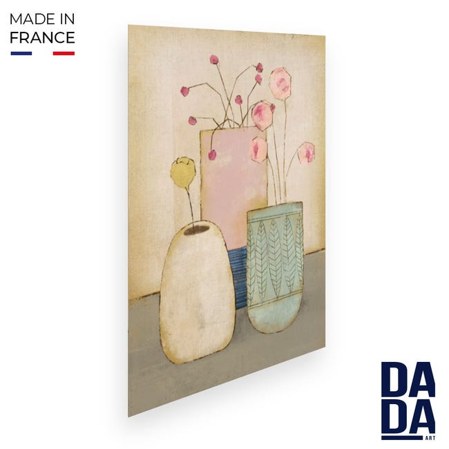 Affiche Vases Floraux élégants 50x70cm Fabriqué En France Dada