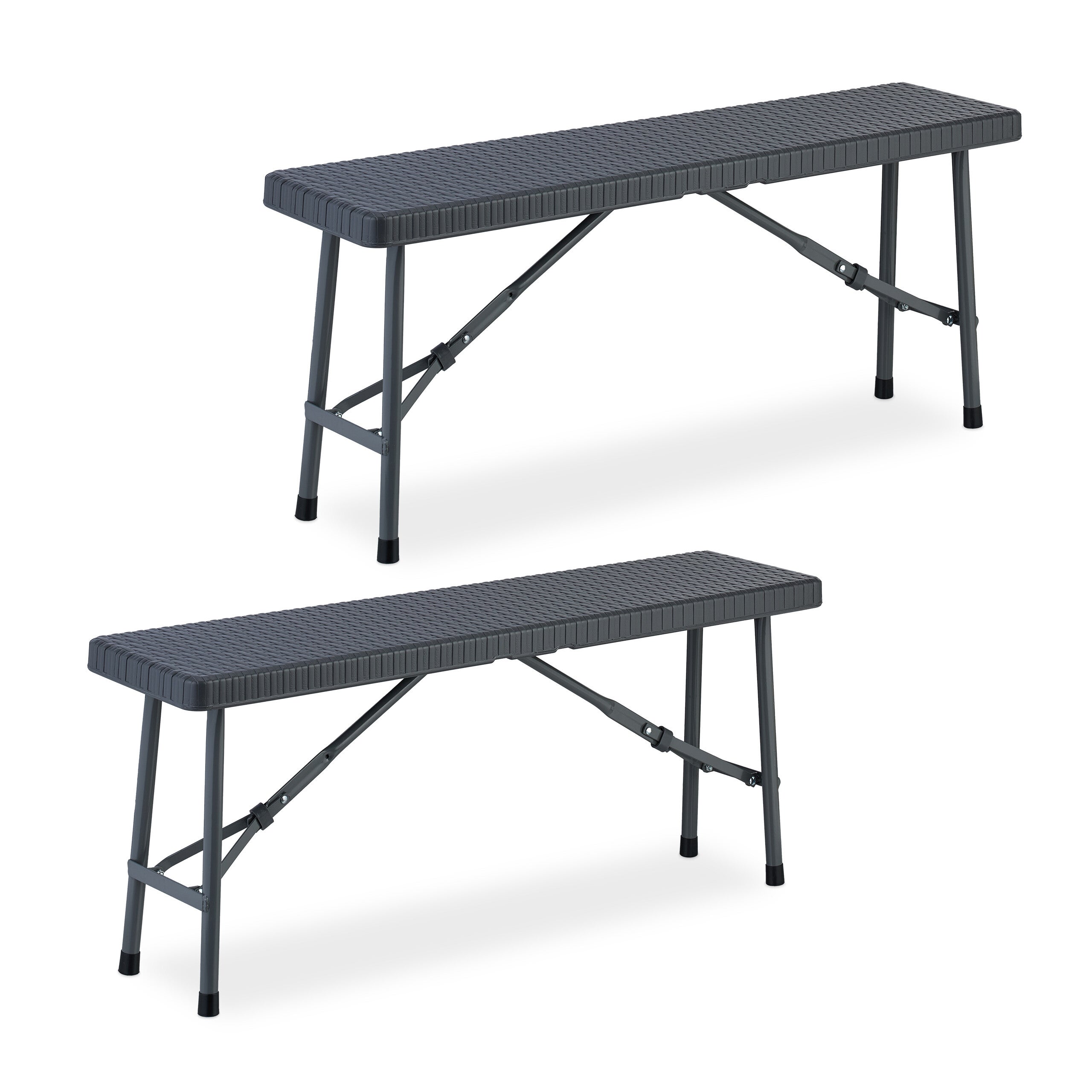 Banc pliable, lot de 2, pour jardin, terrasse et camping, HLP ...