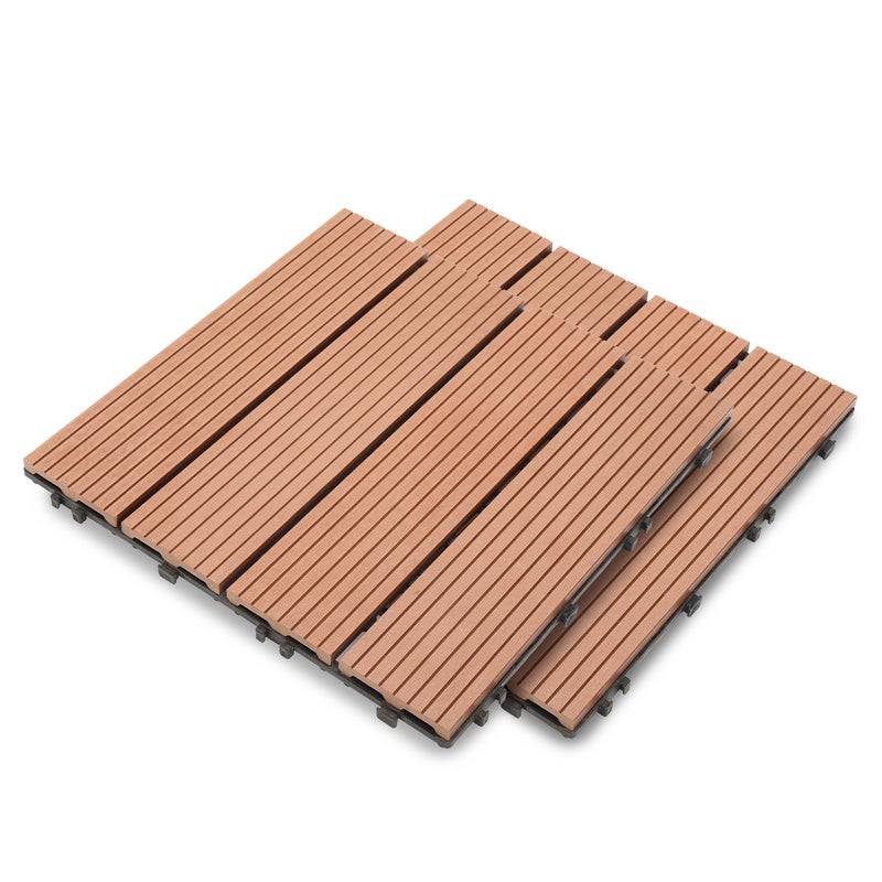 Dalle de terrasse Dalles clipsables en bois Revêtement Carrelage 30 x ...