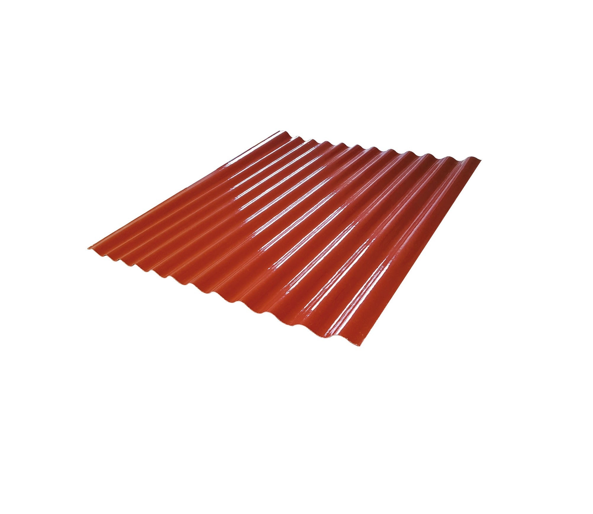 Tôle ondulée en fibre de verre rouge L 1,18XH2,10 m | Leroy Merlin