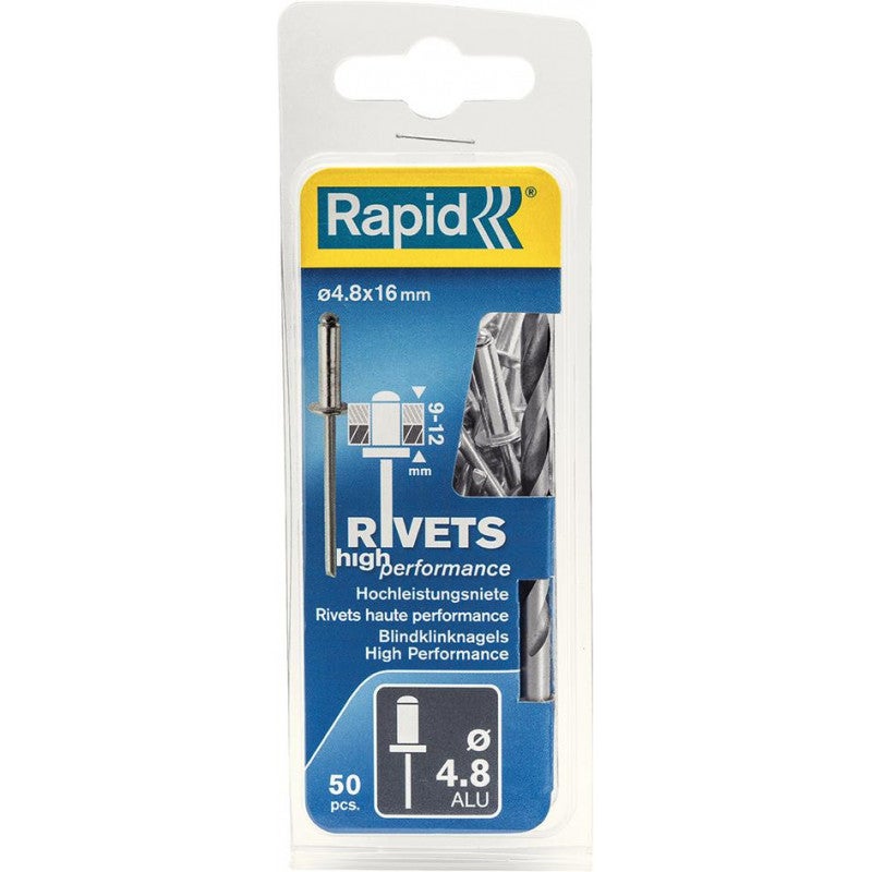 Set 50 rivetti in alluminio Diam.4,8 x H.16 mm RAPID | Leroy Merlin