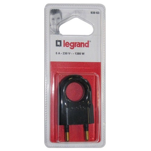 Fiche plastique 2P 6 A Legrand- Mâle - Noir | Leroy Merlin
