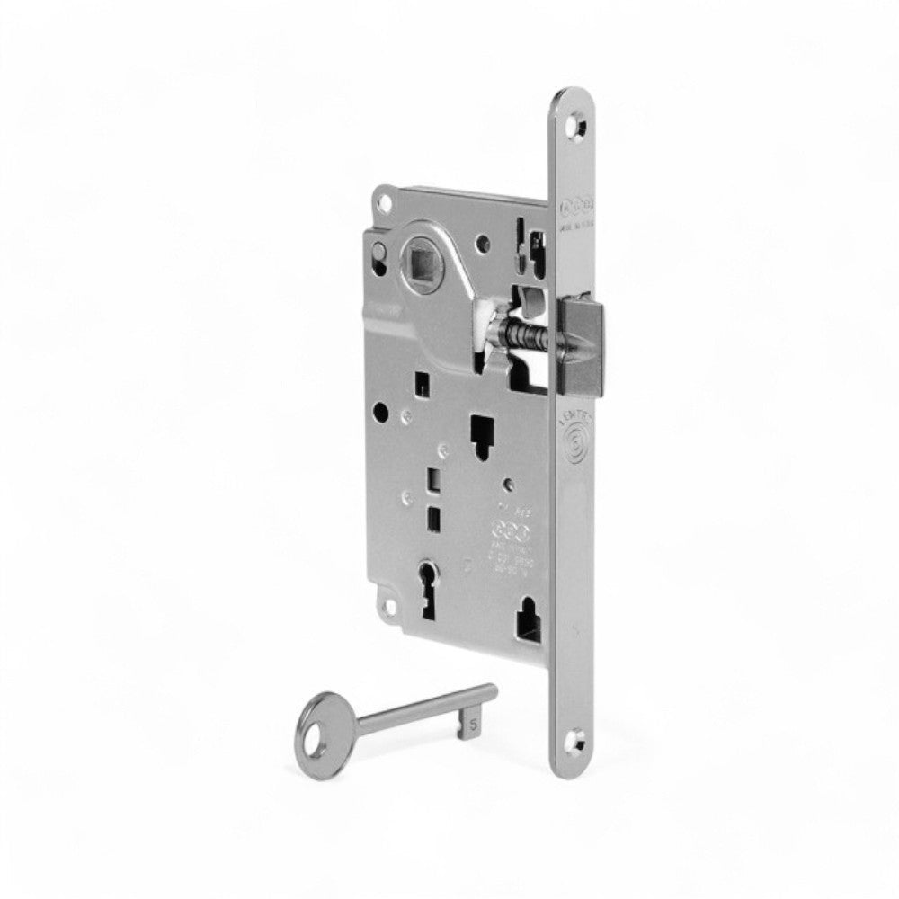 Serratura scrocco interno porta filo battente cromato opaco reversibile ...