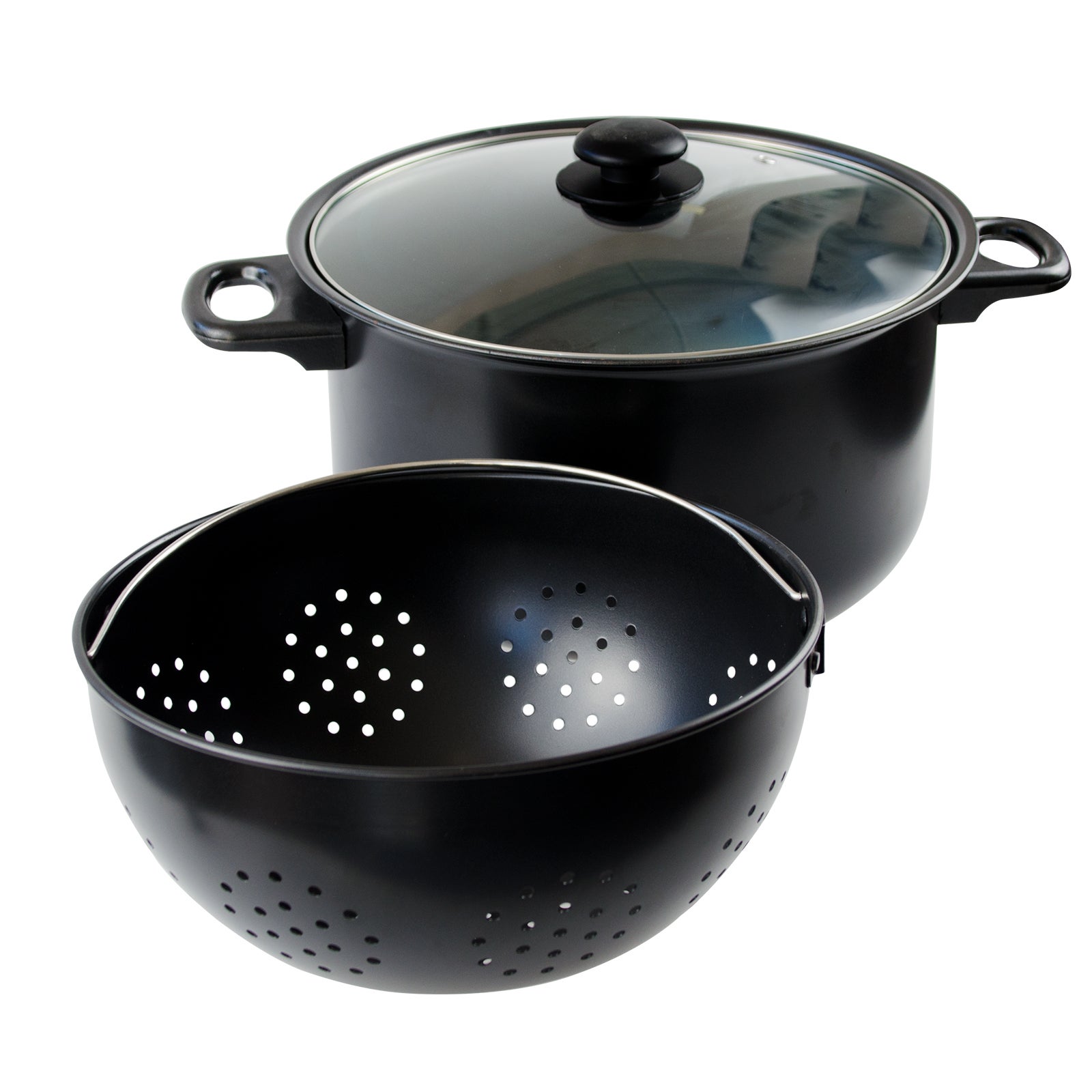 Bonplus BP | Pot à pâtes avec égouttoir | Diamètre 24CM | Couvercle en ...