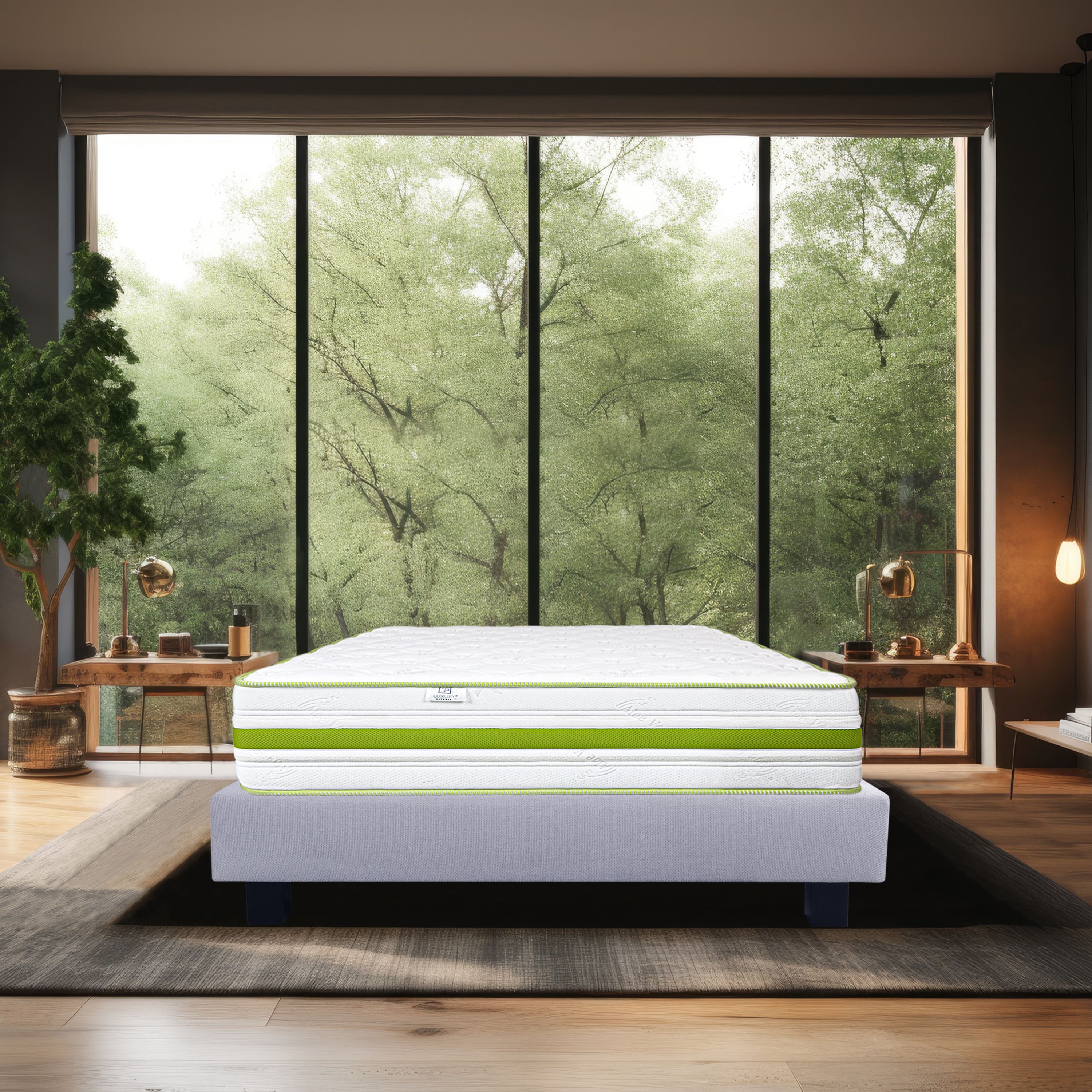 Ensemble matelas ferme 140 x 190 x 30 cm - mousse haute densité, faces ...