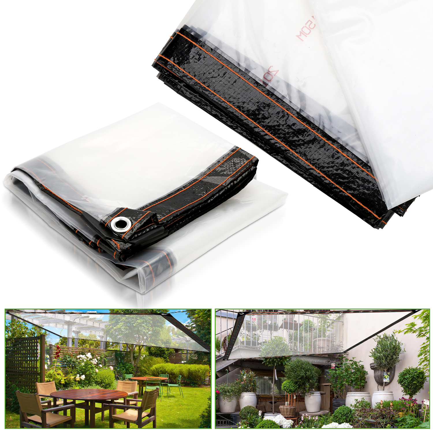 Telone protettivo impermeabile trasparente, dimensioni 300 x 300 cm ...