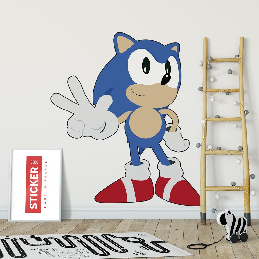 Sticker Mural Classic Sonic - XL (Hauteur 98cm, Largeur 86cm) | Leroy ...