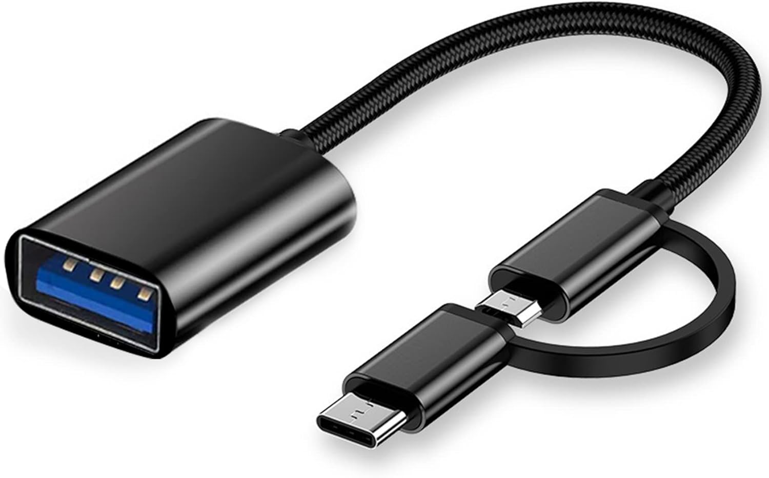 Adaptateur OTG 2 en 1 et câble de données USB-C vers USB femelle/Micro ...
