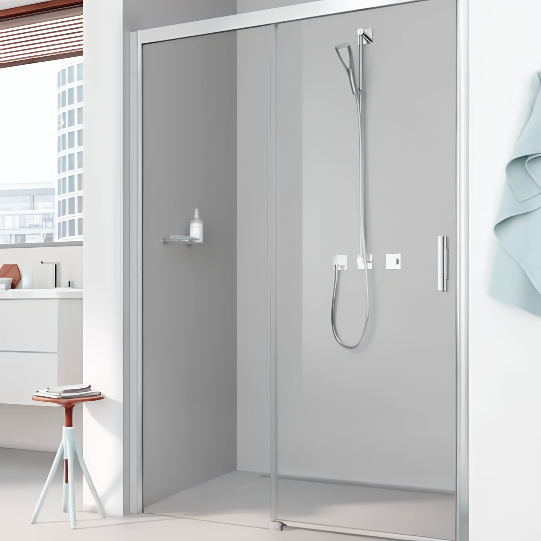 Paroi de douche coulissante largeur 160 cm hauteur 200 cm profilé ...