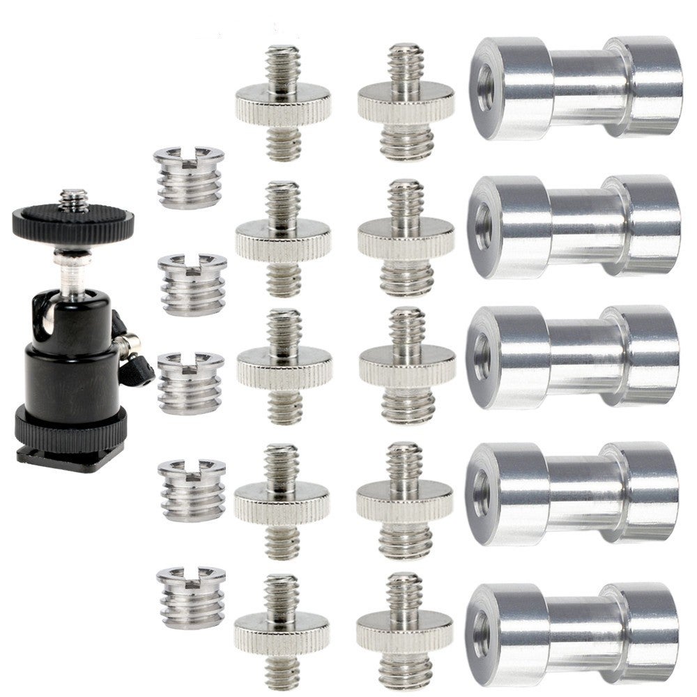 Caméra filetée 1/4 3/8 pouces vis pour trépied, support, rotule 21 ...