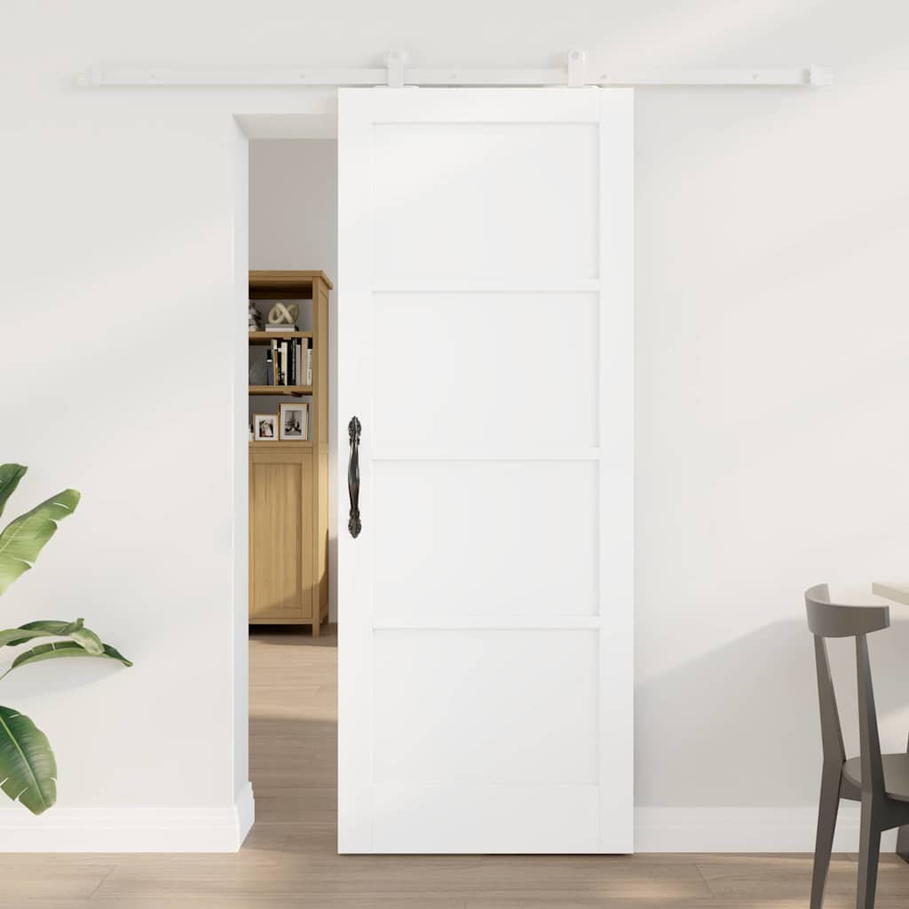 Porte coulissante ORKDAL Blanc 78 x 202 cm Pin massif | Leroy Merlin