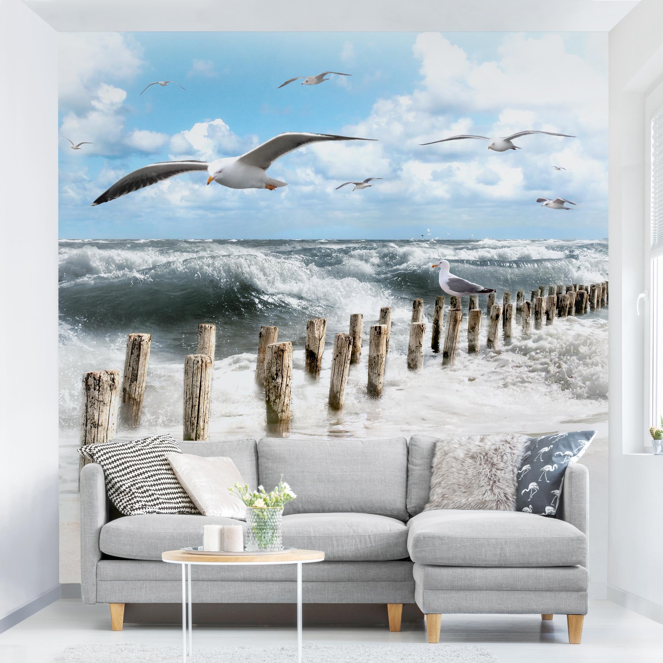 Papier peint panoramique nature plage mer paysage 2 - salon chambre ...