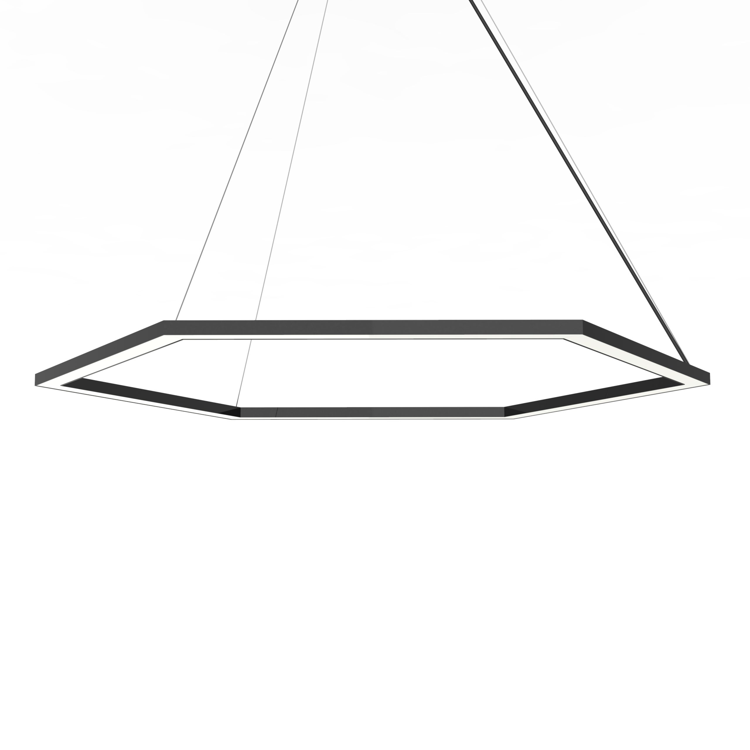 LUMICOM | ESAGONO 1X Suspension, STRIP LED, 52W/m, 4000K, métal, noir ...