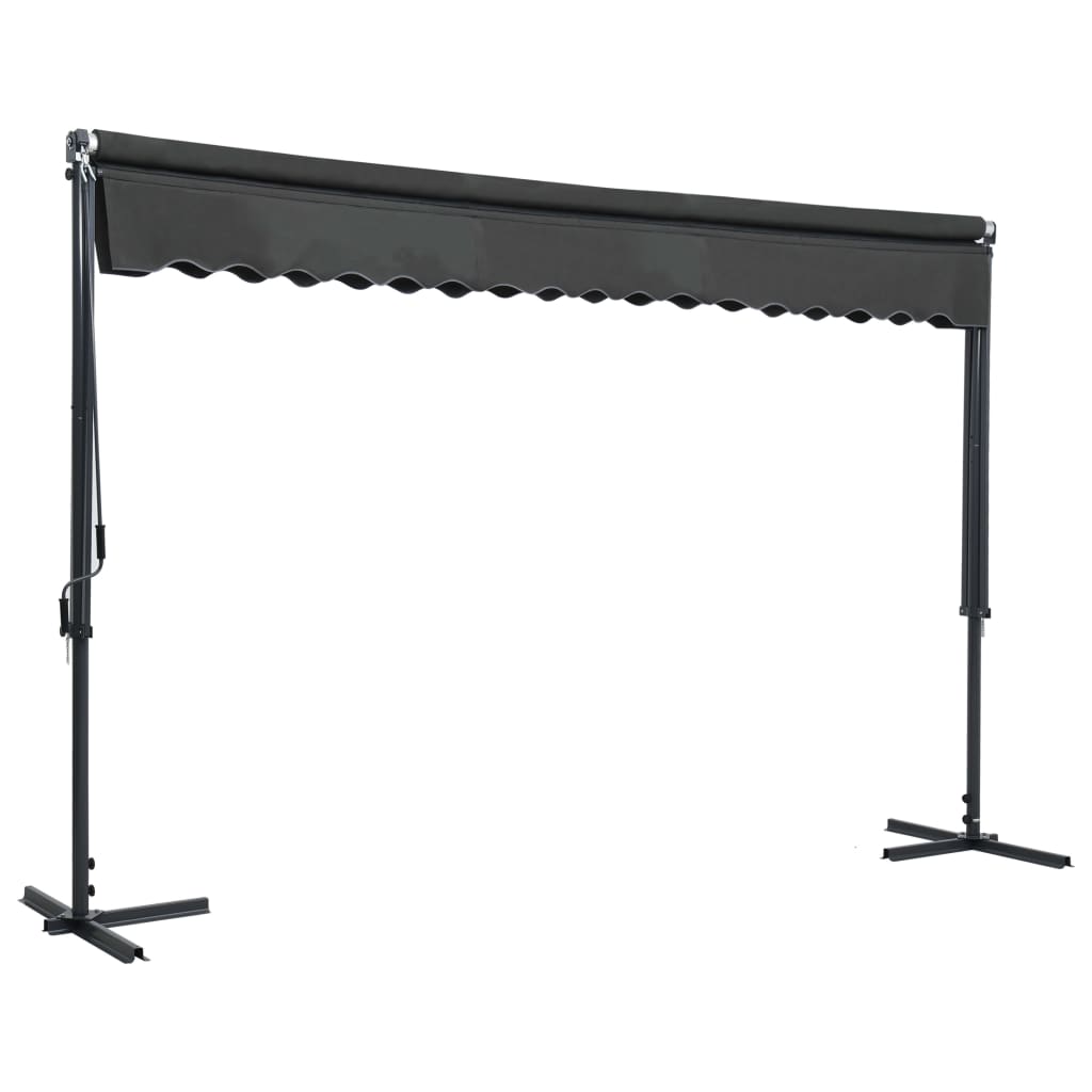 Store banne | Auvent sur pied 400 x 300 cm Anthracite CFW52918 | Leroy ...