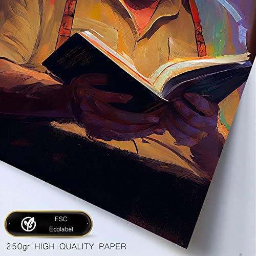 Nacnic Ernest Hemingway Affiche En Style Portrait En Couleur ...