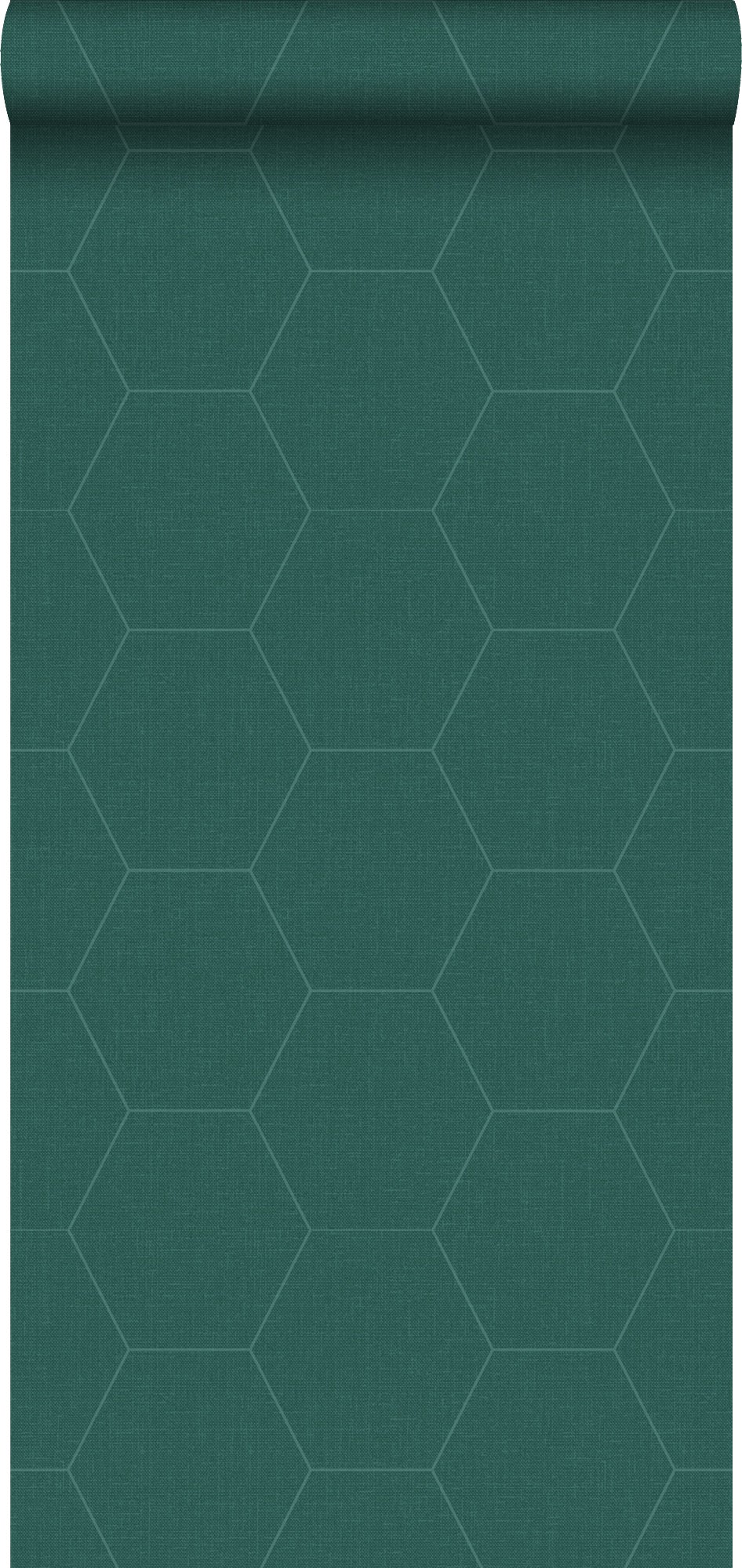 Papier peint hexagone vert pétrole - 53 cm x 10.05 m - ESTAhome | Leroy ...