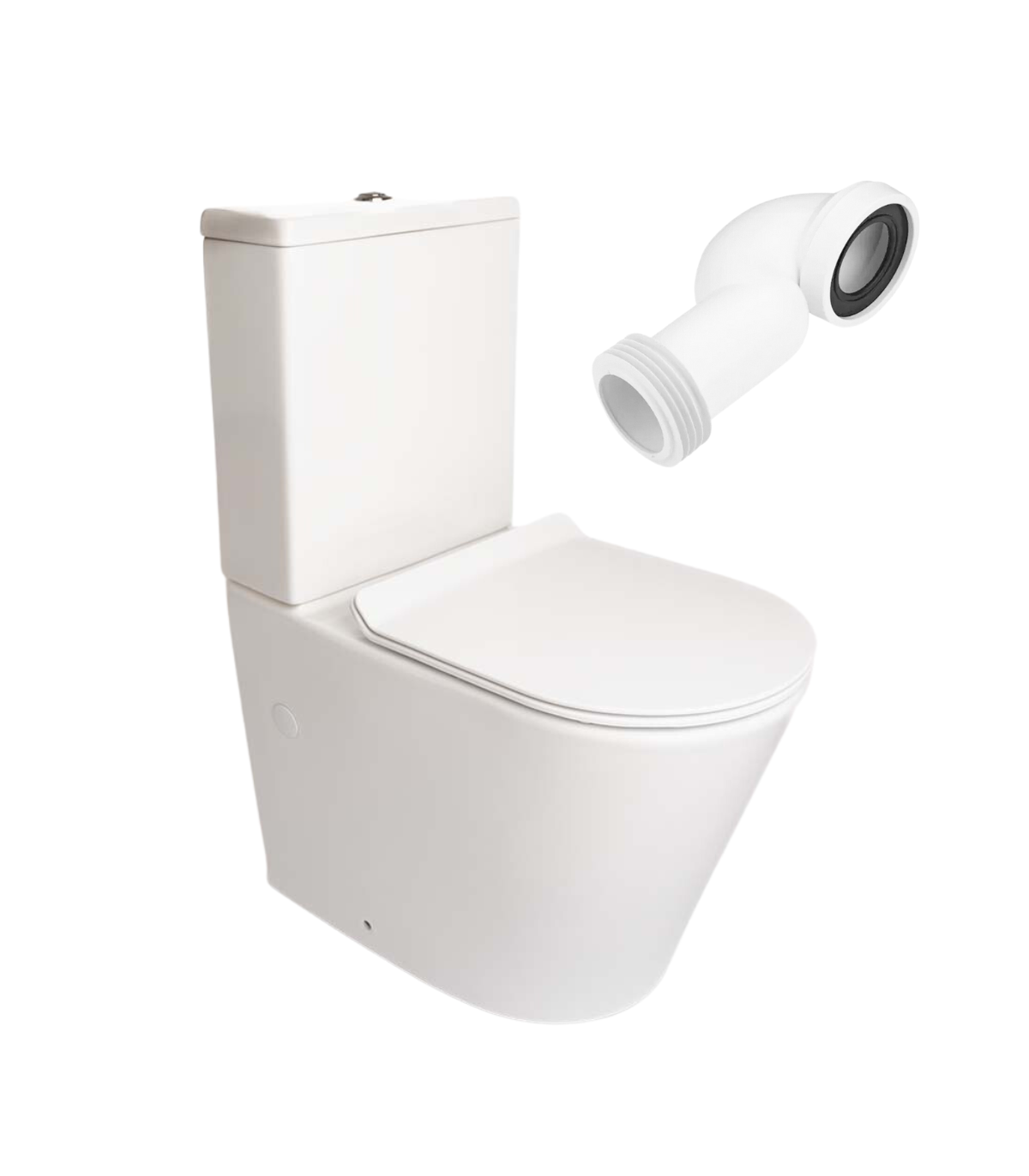 Pack Inodoro completo compact redondo rimles blanco con tapa ...