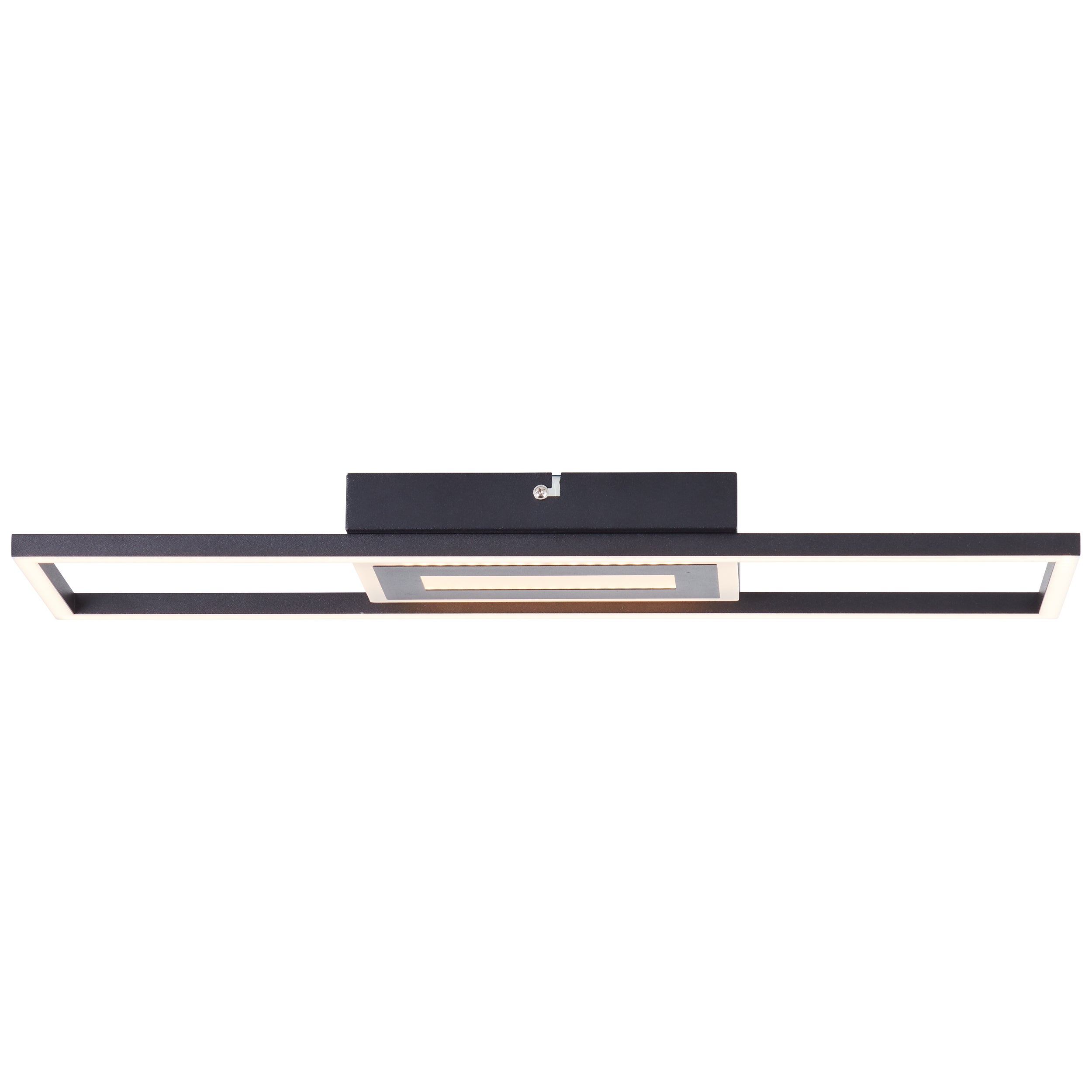 BRE-Light Plafonnier LED Besson 55x16cm noir Métal, plastique LED 24 W ...