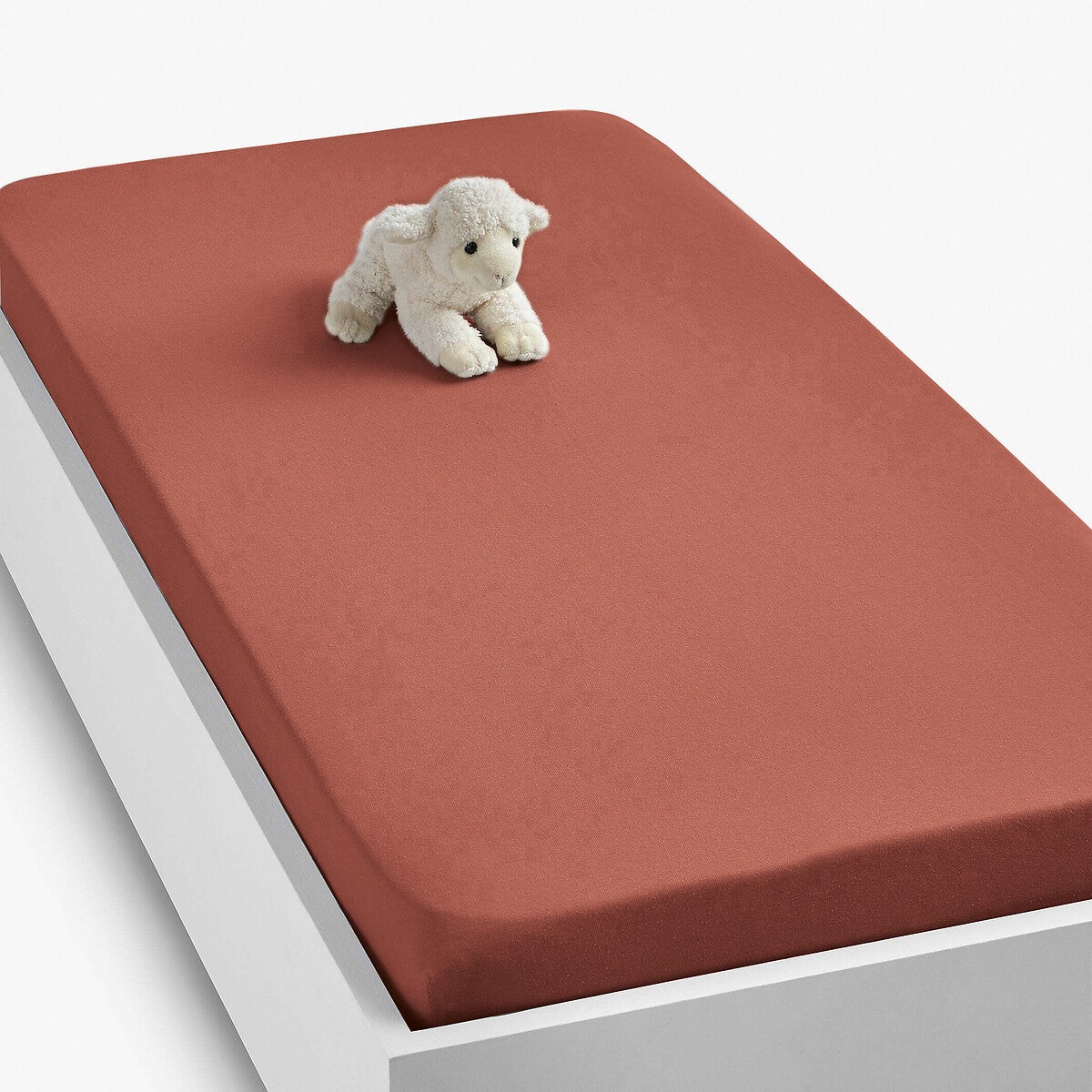 Drap housse bébé jersey uni, Scenario - Terre de sienne - 90 x 140 cm ...