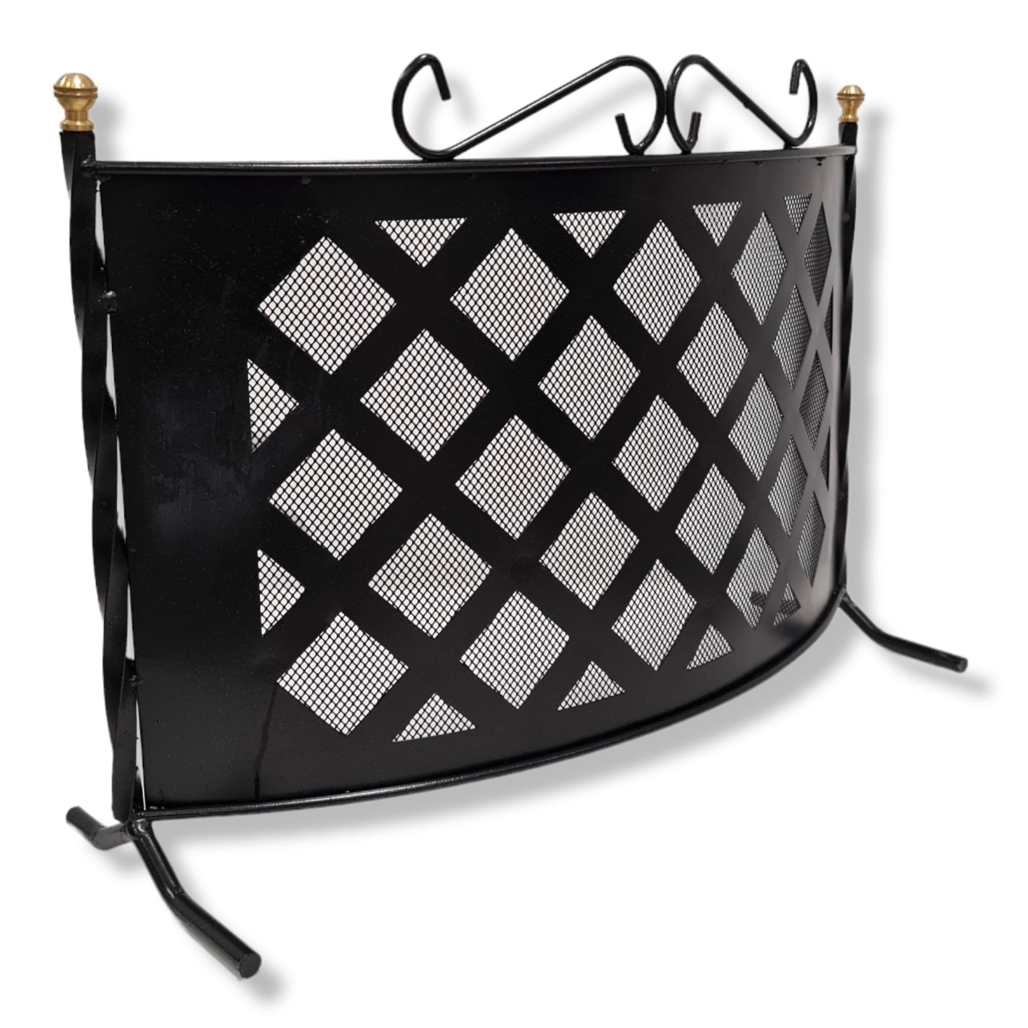 Grille de cheminée cintrée en fer forgé décorée | Leroy Merlin